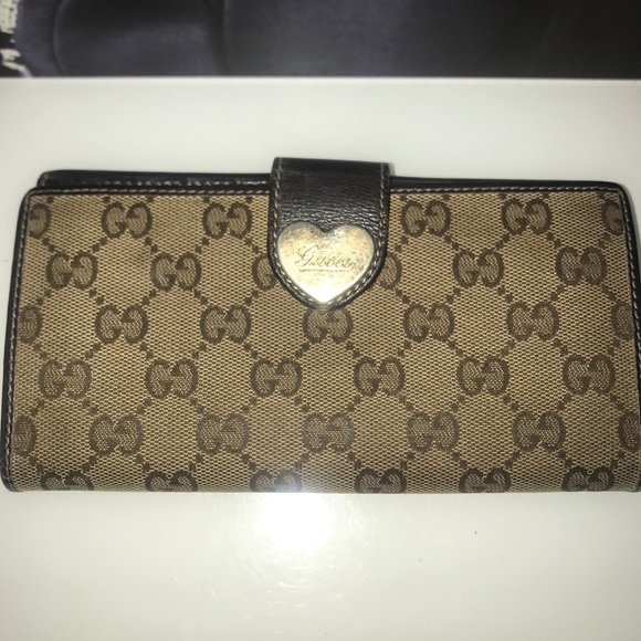 Gucci | Bags | Gucci Brown Canvas And Leather Vintage Wallet | Poshmark